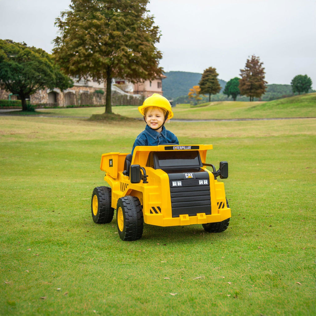 12V CAT Electric Dump Truck 1 Seater Ride-On – Kids Cars CA - Kids Ride ...